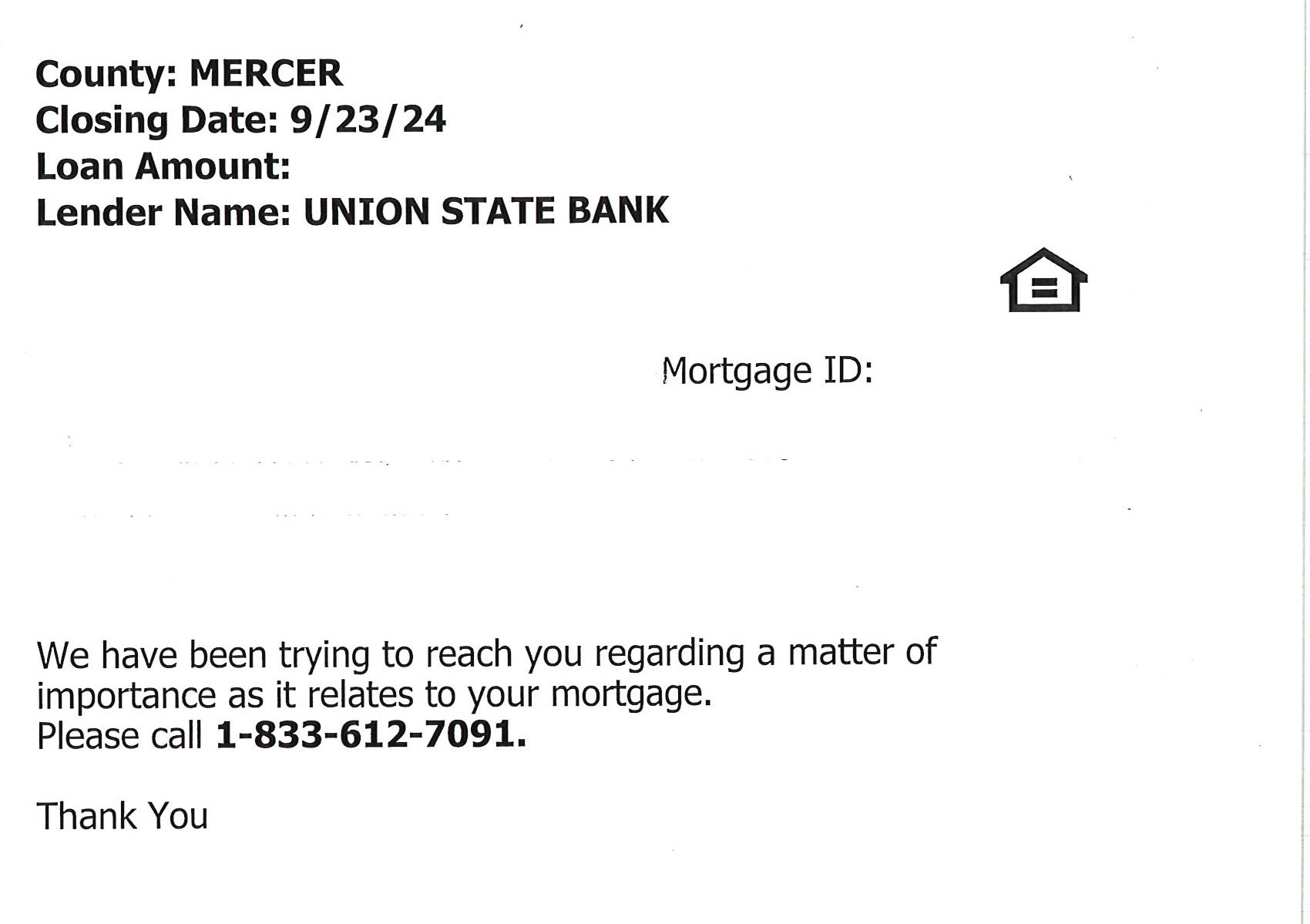 This postcard is NOT from Union State Bank.