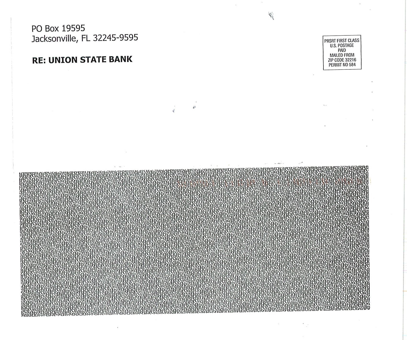 This postcard is NOT from Union State Bank.